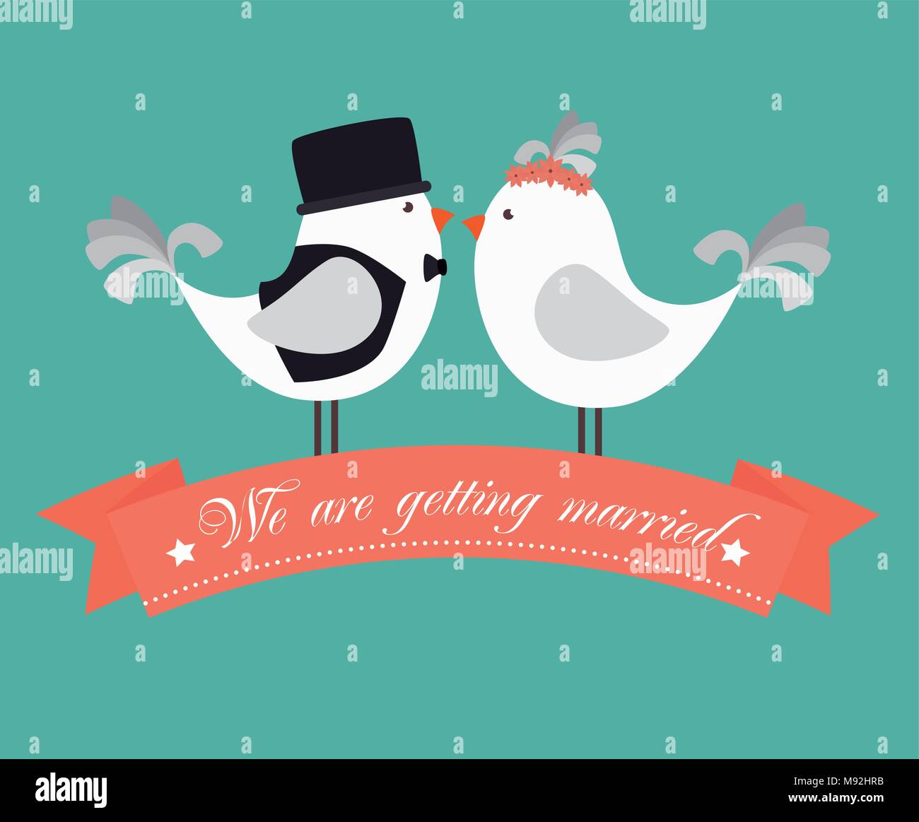Wedding cute card Stock Vector Image & Art - Alamy