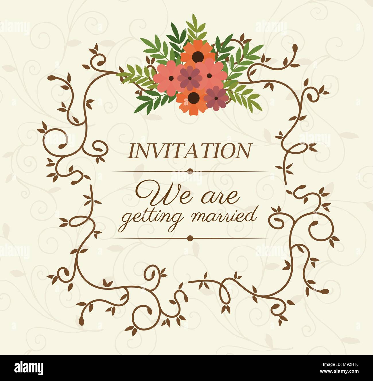 Wedding cute card Stock Vector Image & Art - Alamy