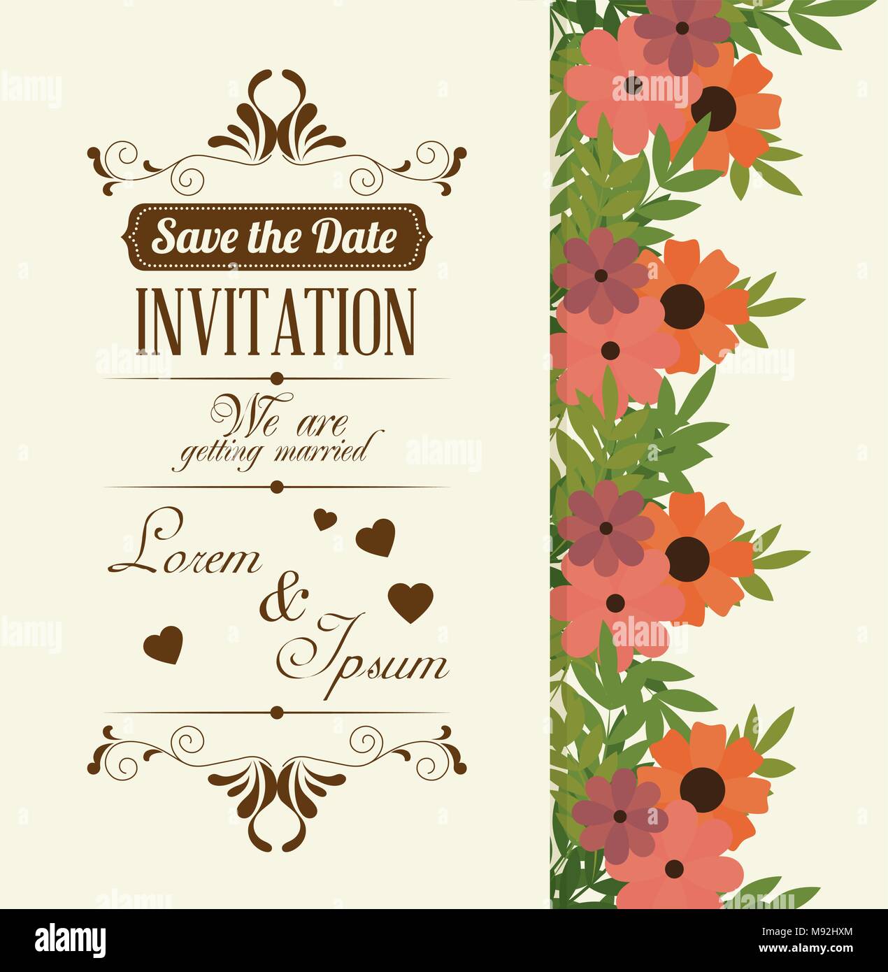Wedding cute card Stock Vector Image & Art - Alamy