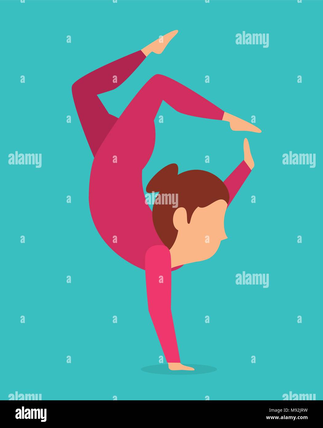 Acrobat woman circus fun Stock Vector Images - Alamy