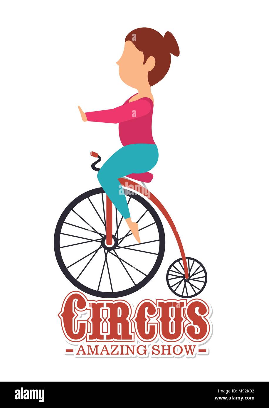 Acrobat woman circus fun Stock Vector Images - Alamy