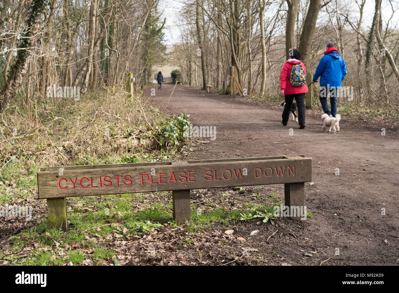 Notice sign slow walking hi-res stock photography and images - Alamy