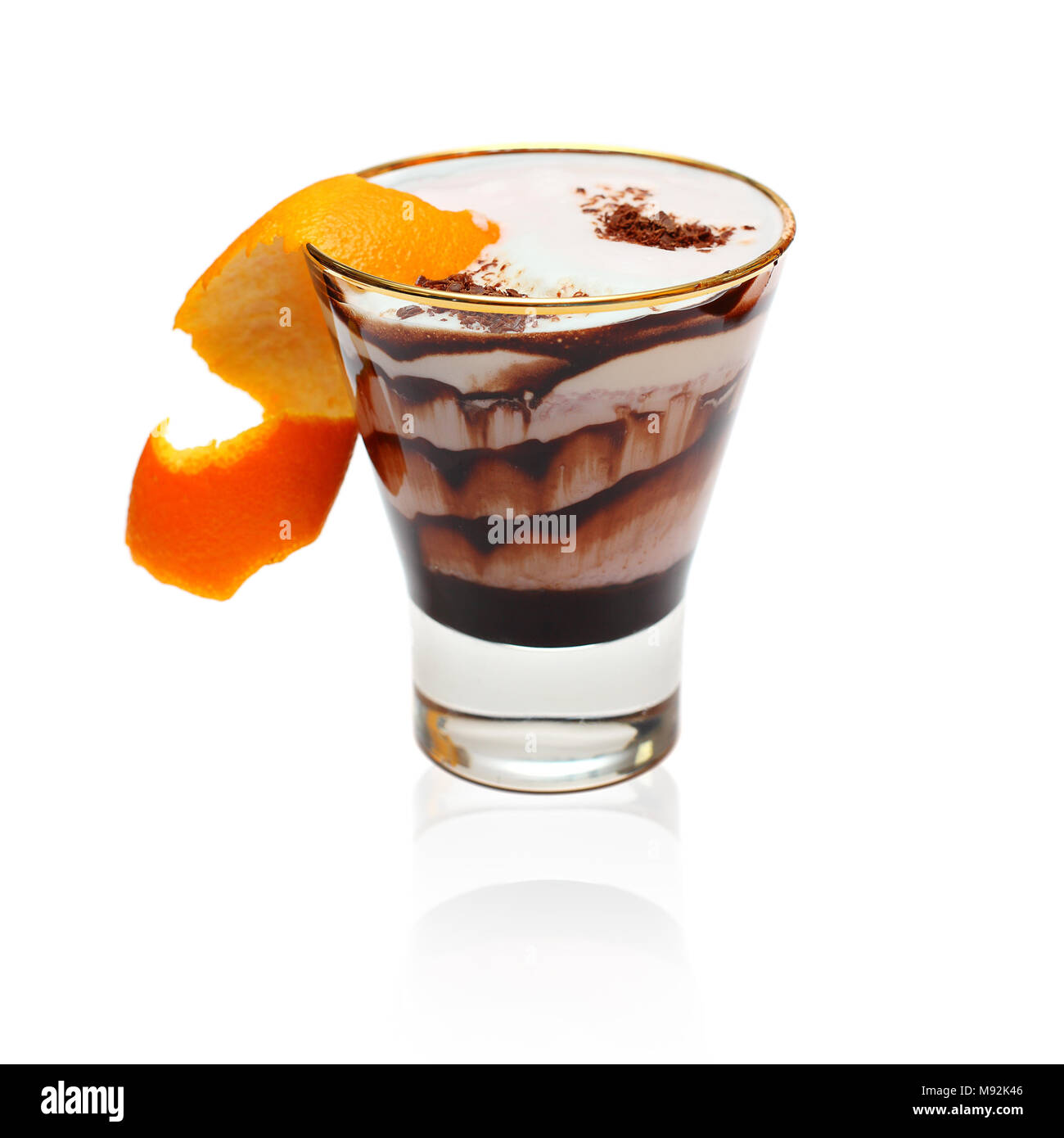 Coffee cocktail glass on white background Stock Photo - Alamy