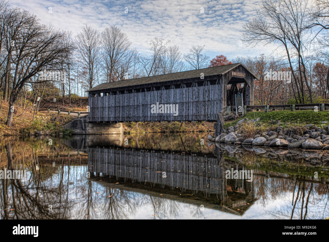 The Fallasburg Covered Bridge in Michigan Stock Photo - Alamy