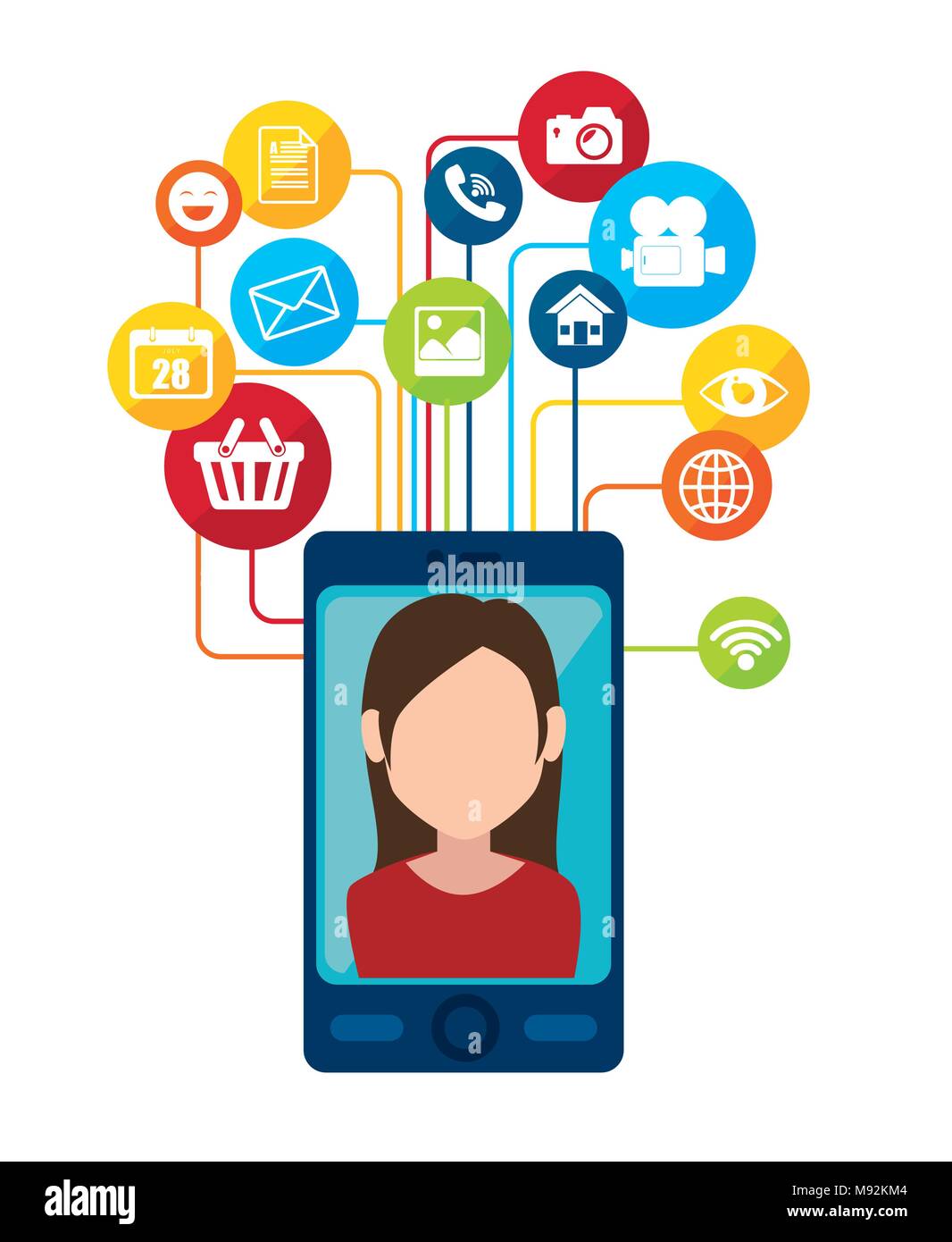 Social network and media Stock Vector Image & Art - Alamy