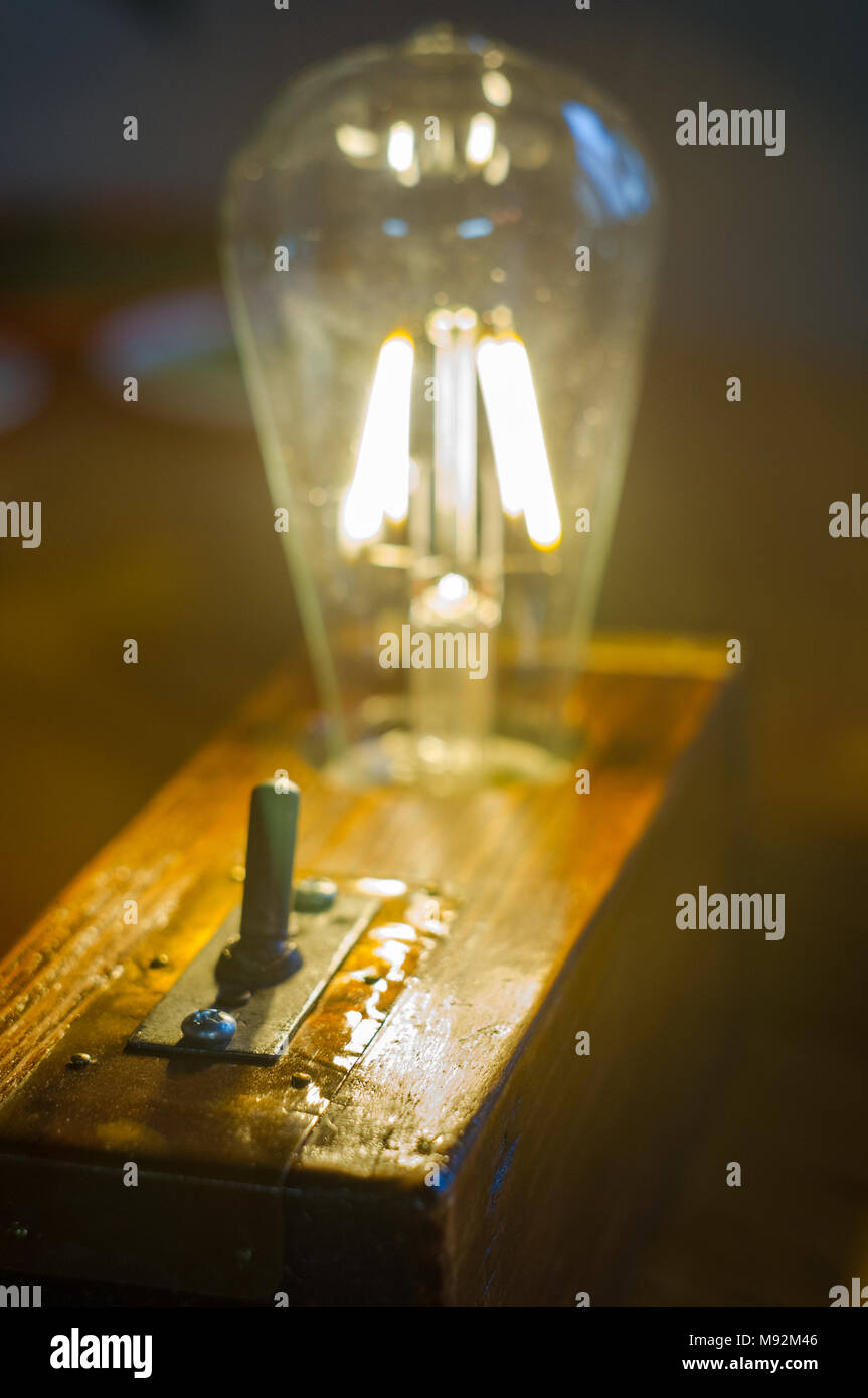 Light fixture handmade in vintage style Stock Photo - Alamy