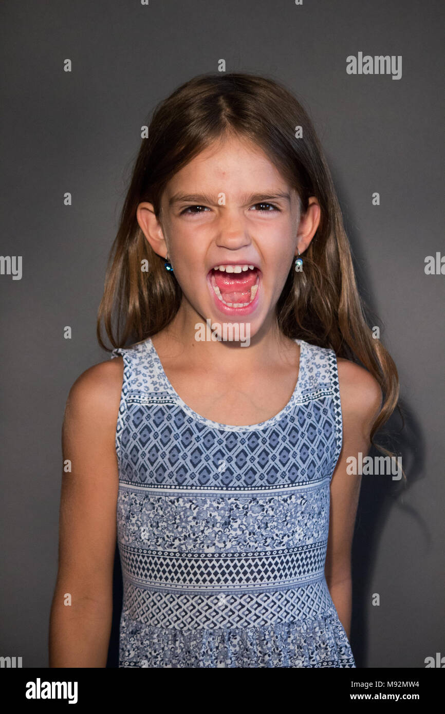 angry girl screaming Stock Photo - Alamy