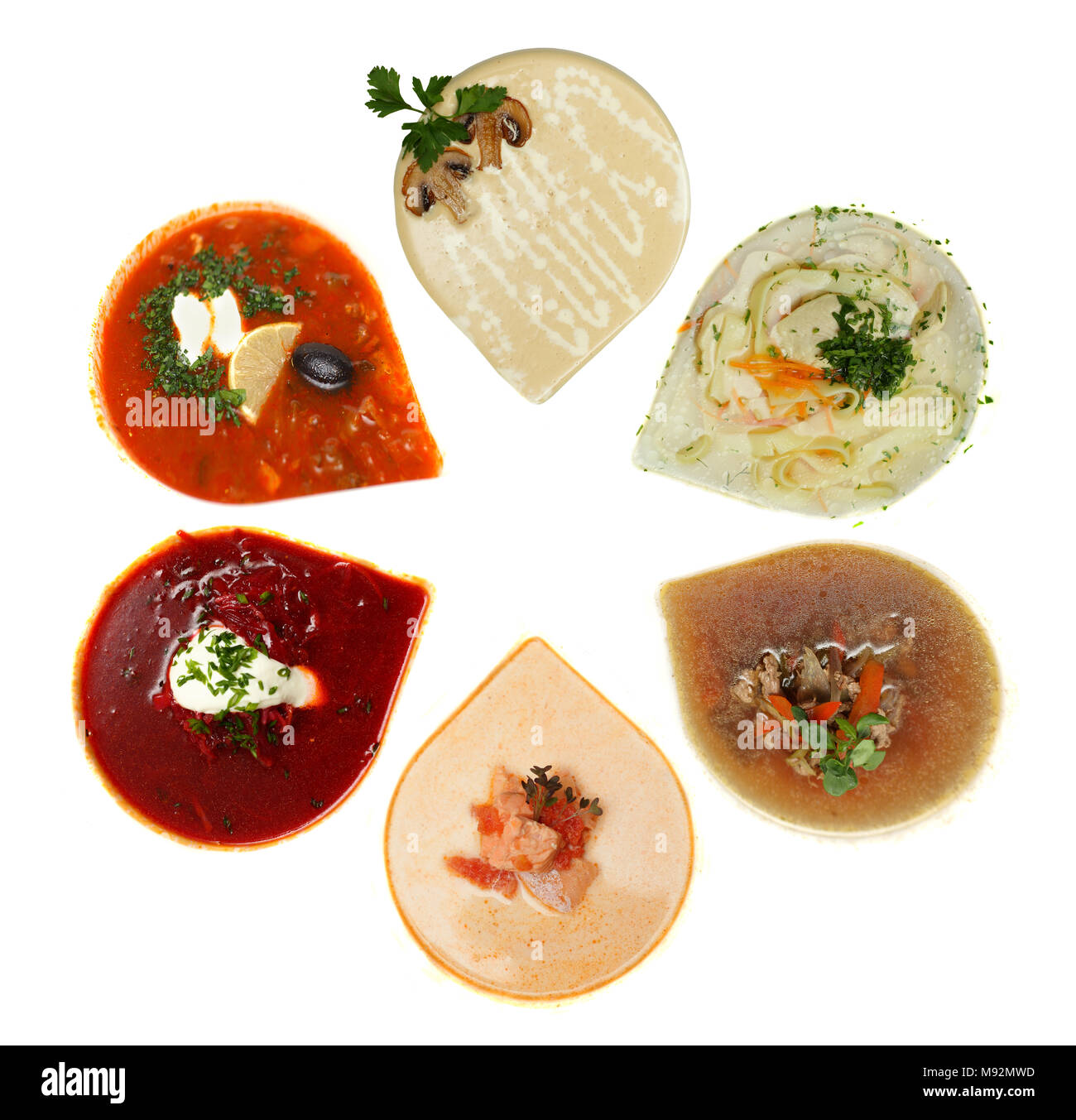 Food top view gourmet Cut Out Stock Images & Pictures - Alamy