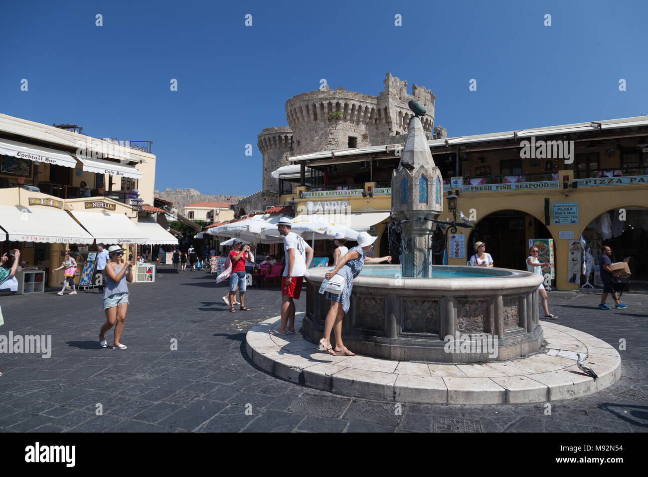 Rhodes greece hippocrates square hi-res stock photography and images ...