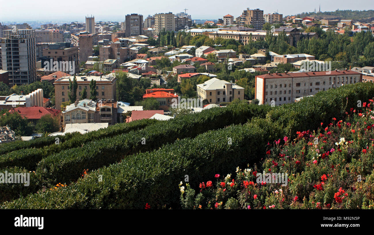 View of Yerevan center from Cascade, Armenia Stock Photo - Alamy