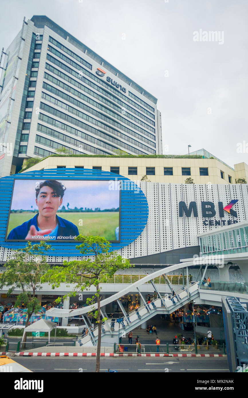 BANGKOK, THAILAND, FEBRUARY 08, 2018: Outdoor view of unidentified ...