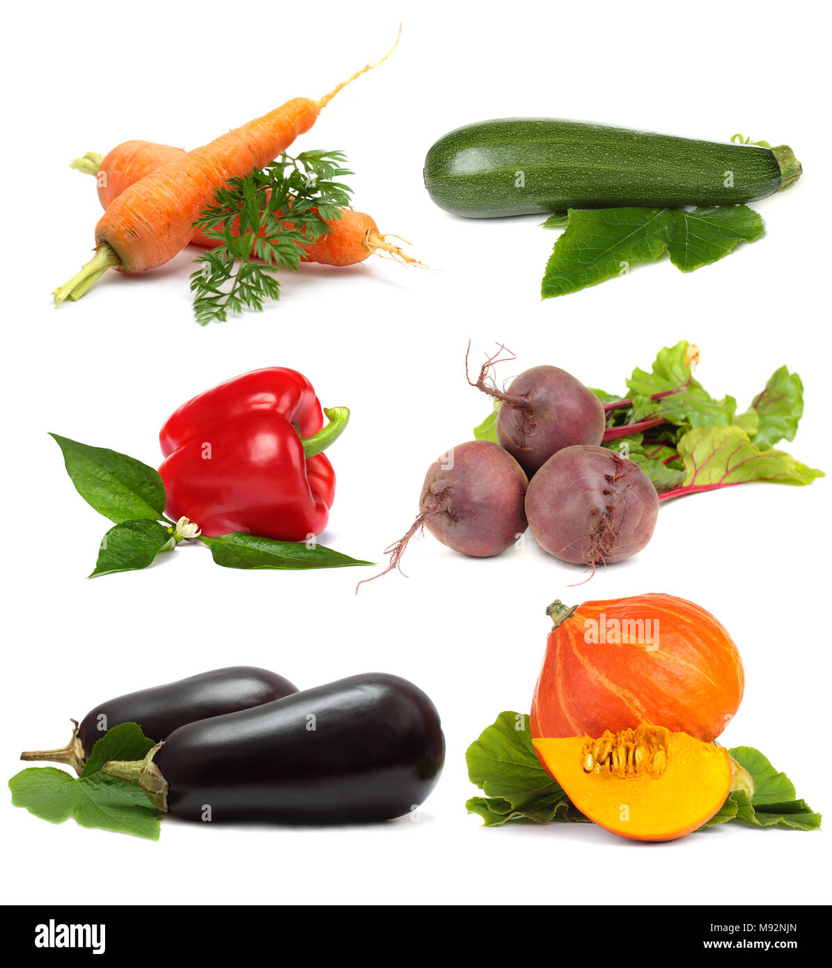 Green leaf vegetables set Cut Out Stock Images & Pictures - Alamy