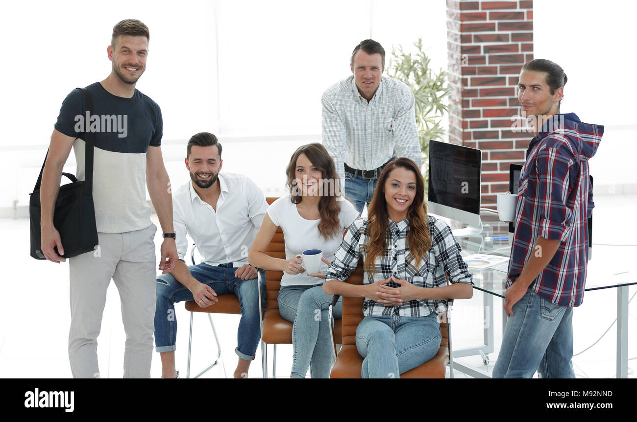 portrait of a creative team in a workplace Stock Photo - Alamy
