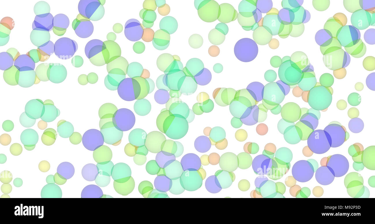 Random colored abstract overlapping circles, bubbles or ellipses ...