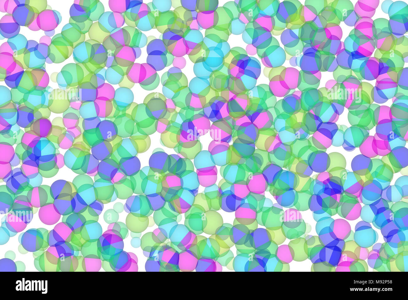 Random colored abstract overlapping circles, bubbles or ellipses ...