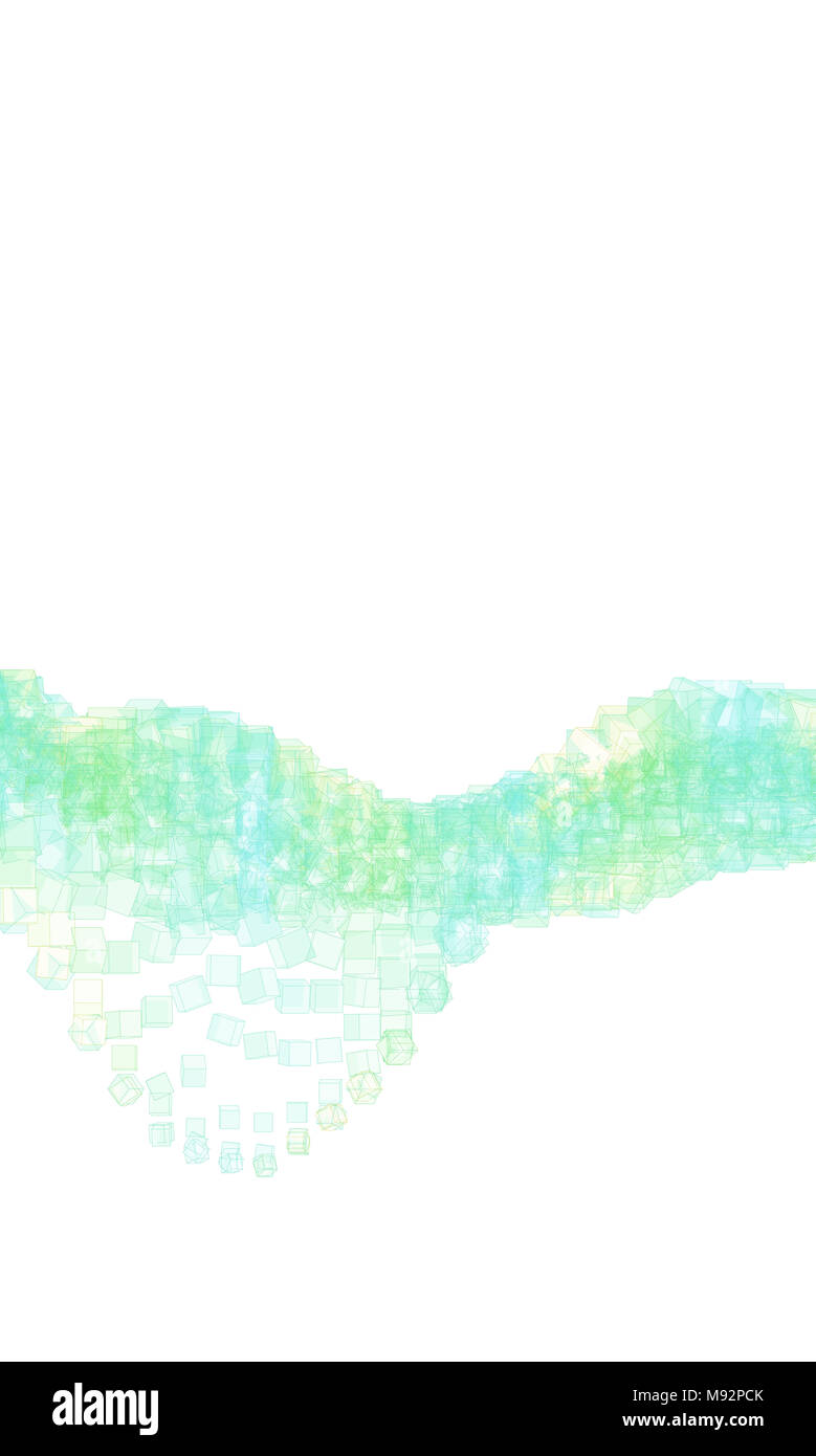 Colored Abstract Overlapping Cubes Or Boxes Pattern Digital