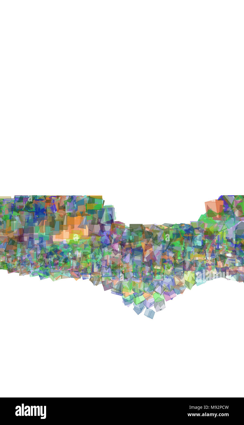 Colored abstract overlapping cubes or boxes, pattern, digital ...