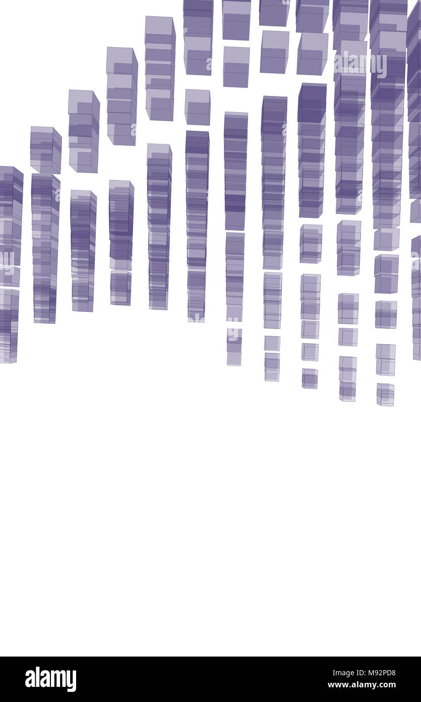 Colored abstract overlapping cubes or boxes, pattern, digital ...