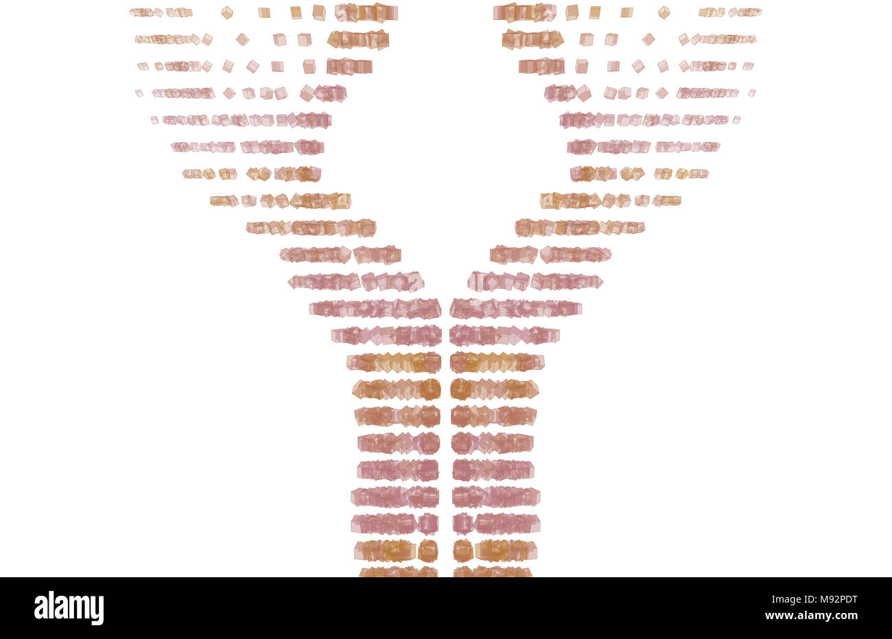 Colored abstract overlapping cubes or boxes, pattern, digital ...