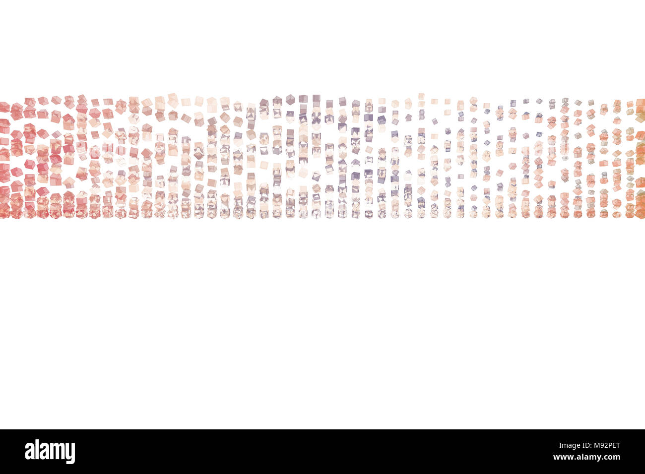 Colored abstract overlapping cubes or boxes, pattern, digital ...