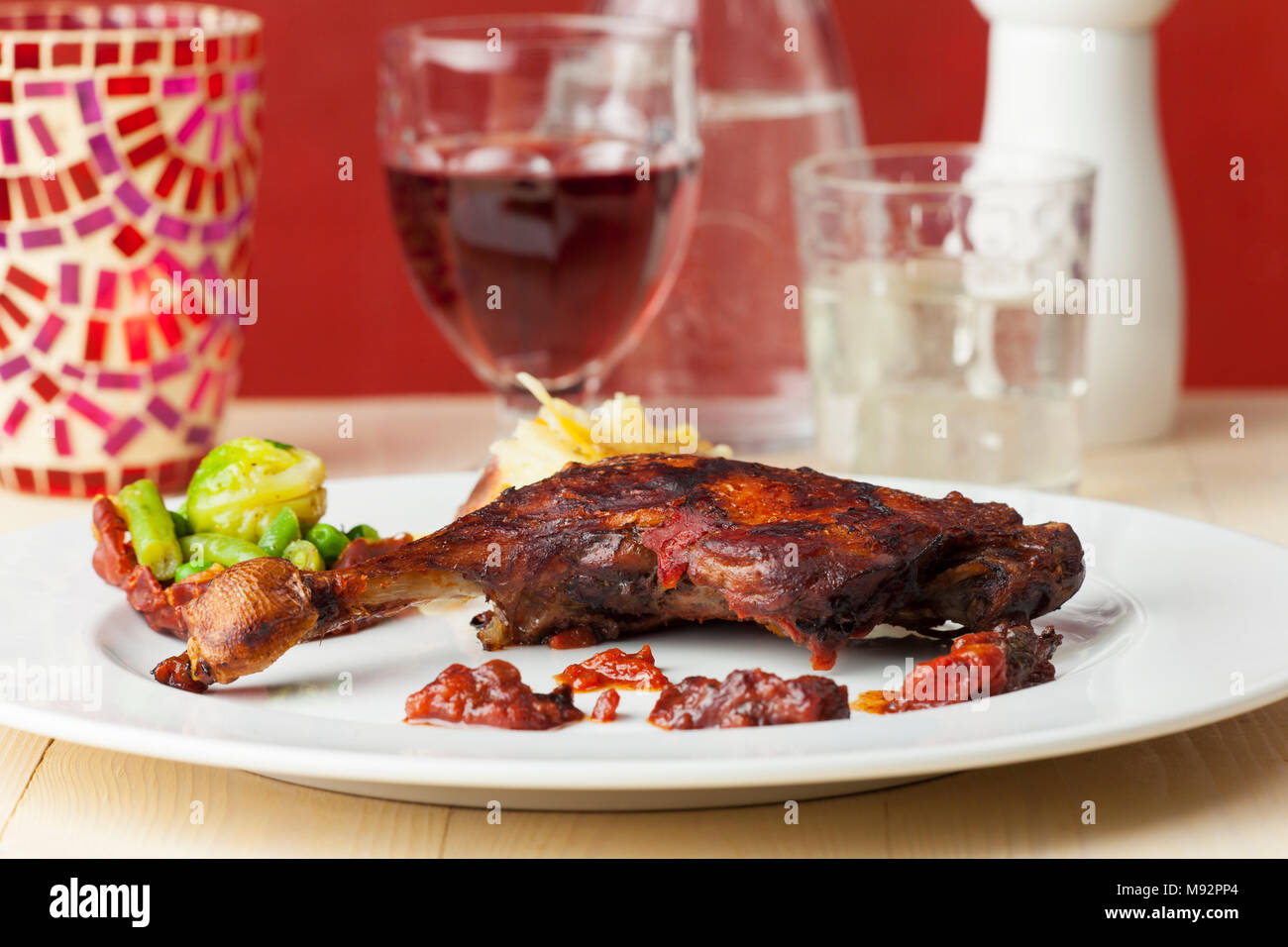 roasted duck leg Stock Photo - Alamy
