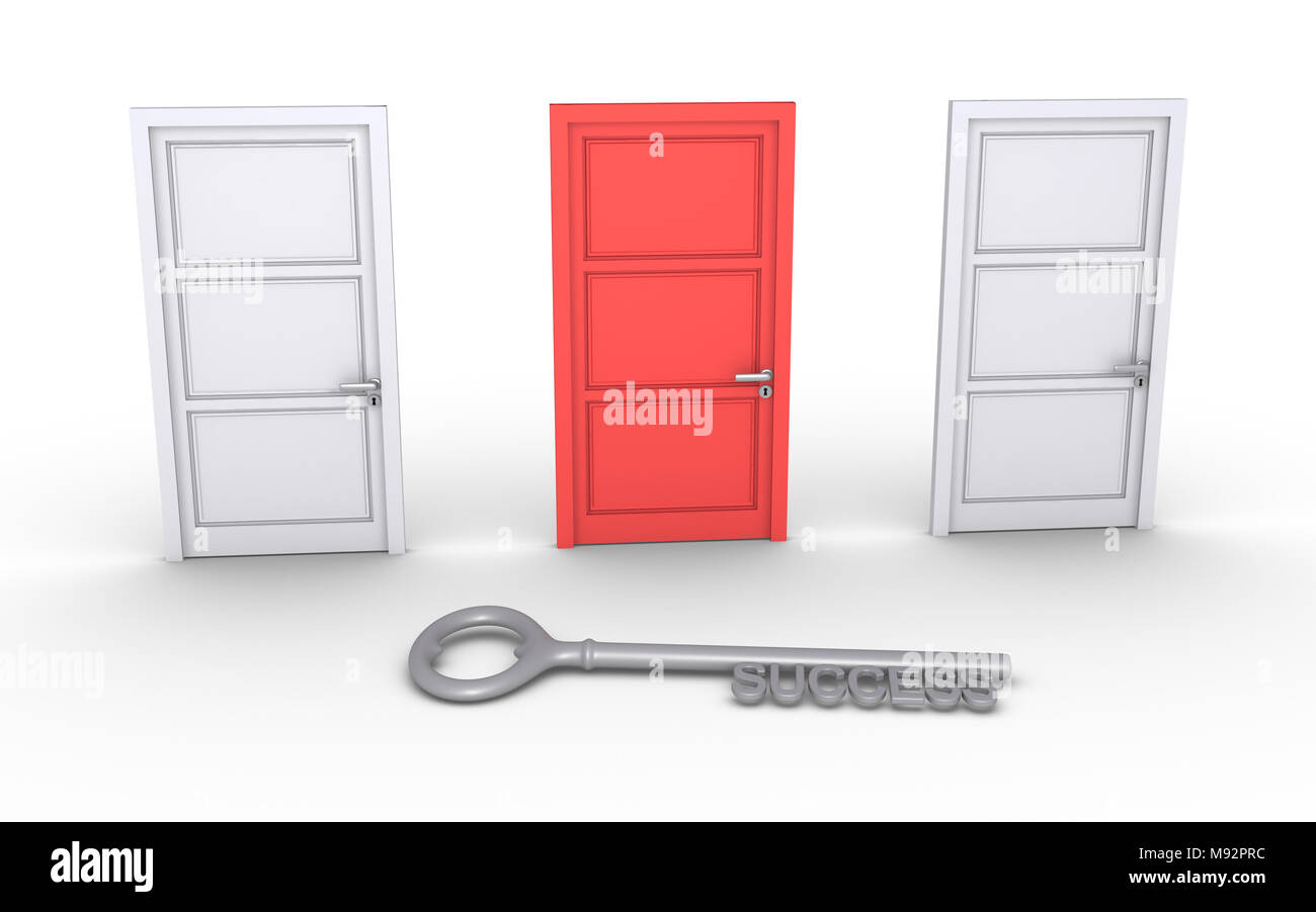 Three closed doors hi-res stock photography and images - Alamy