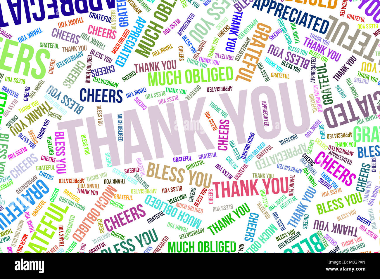 Thank You, word cloud for web page, graphic design, catalog, wallpaper ...