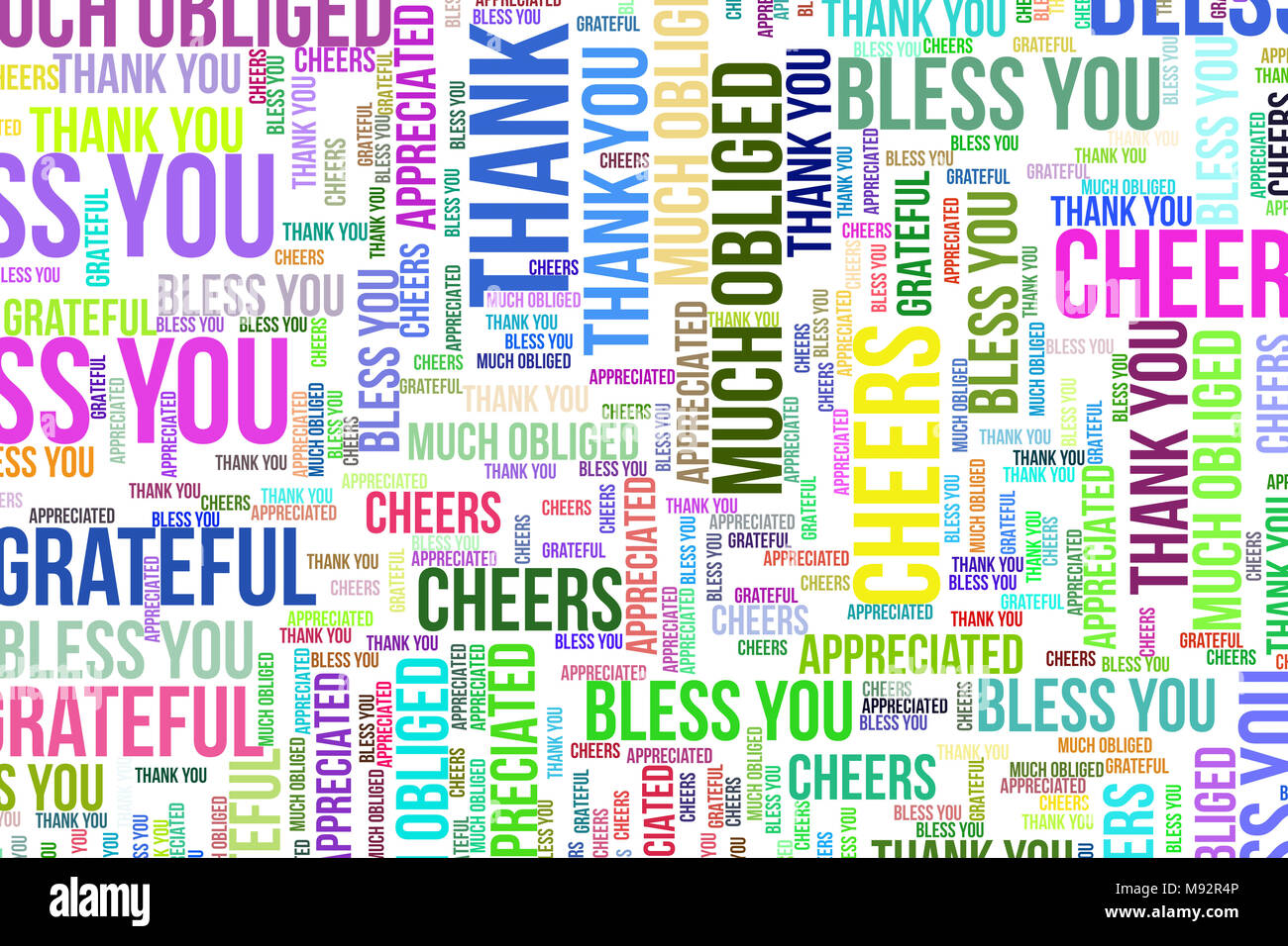 Thank You, word cloud for web page, graphic design, catalog, wallpaper ...