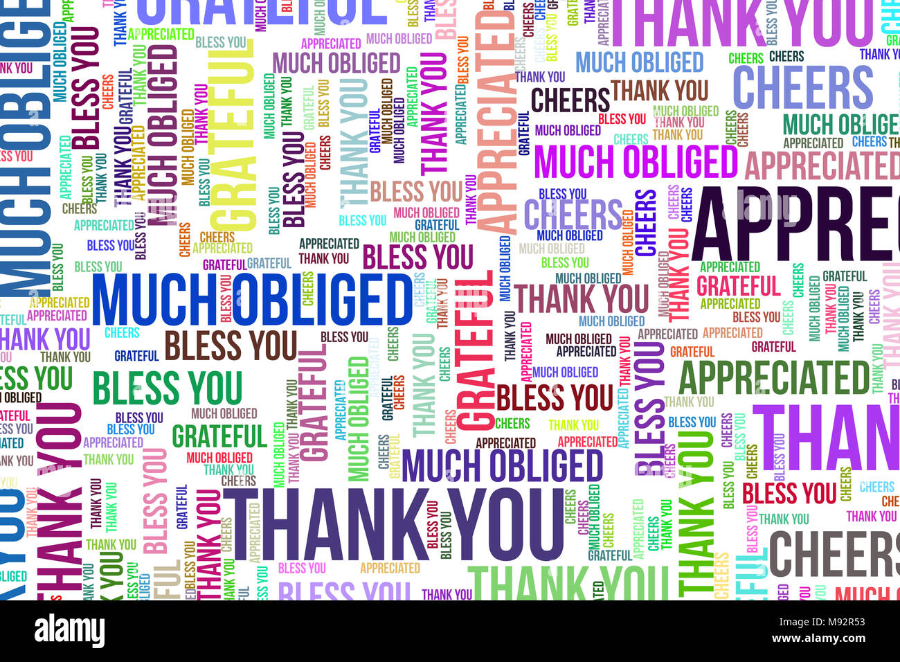 Thank You, word cloud for web page, graphic design, catalog, wallpaper ...