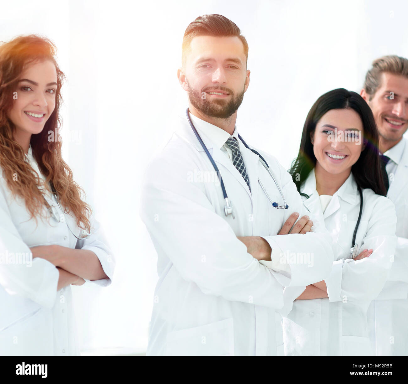 closeup.a group of doctors.isolated on a white background Stock Photo ...