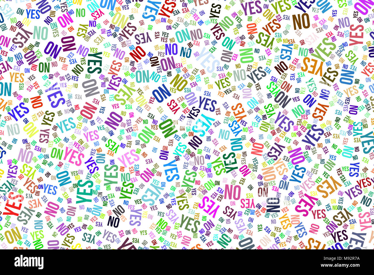 Yes or no, decision & motivation conceptual word cloud for web page ...