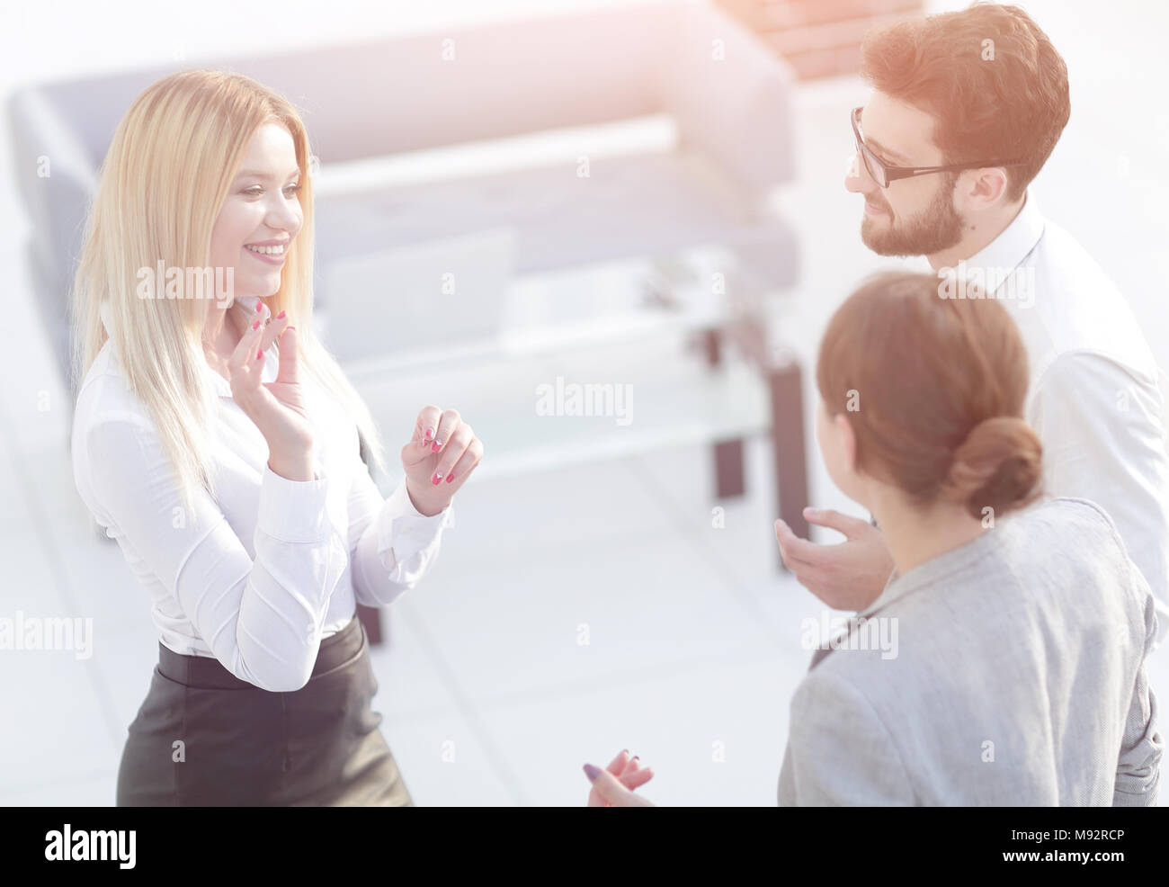 group of business people talking in office.concept of teamwork Stock ...