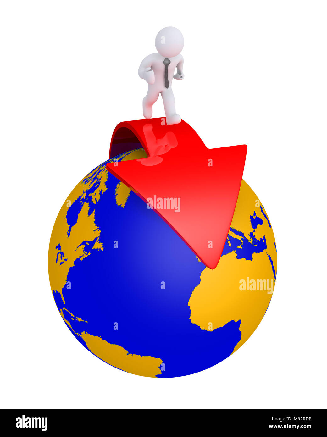 Globe around arrow hi-res stock photography and images - Alamy