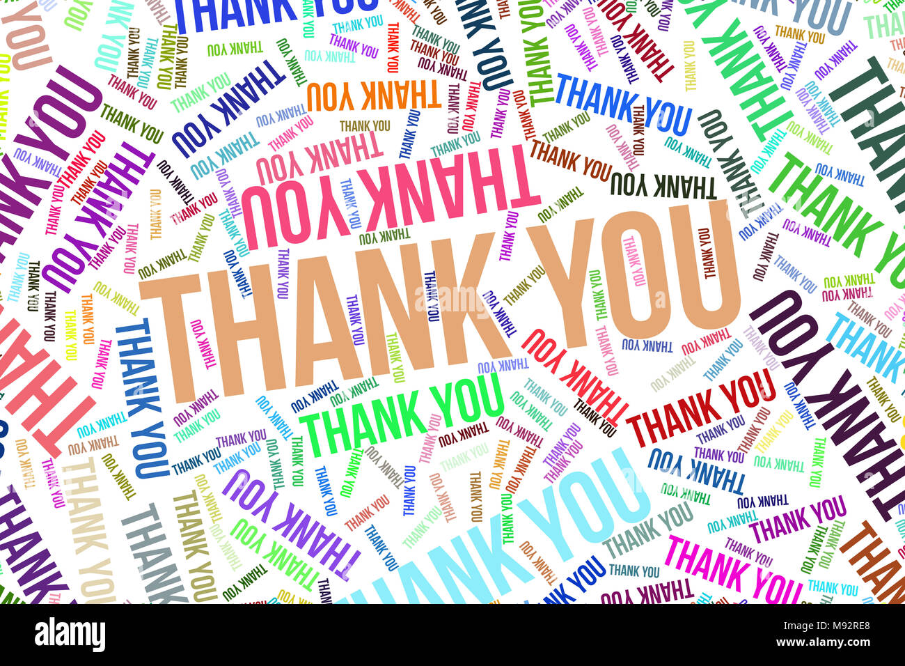 Thank You, word cloud for web page, graphic design, catalog, wallpaper ...