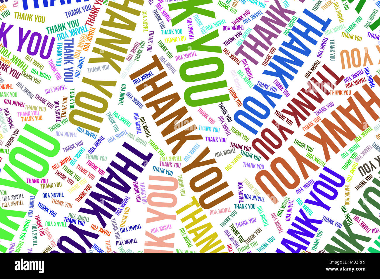 Thank You, word cloud for web page, graphic design, catalog, wallpaper ...