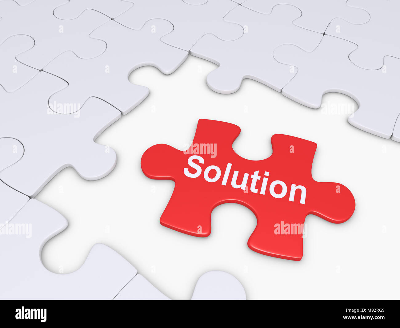 Puzzle pieces word solution hi-res stock photography and images - Alamy