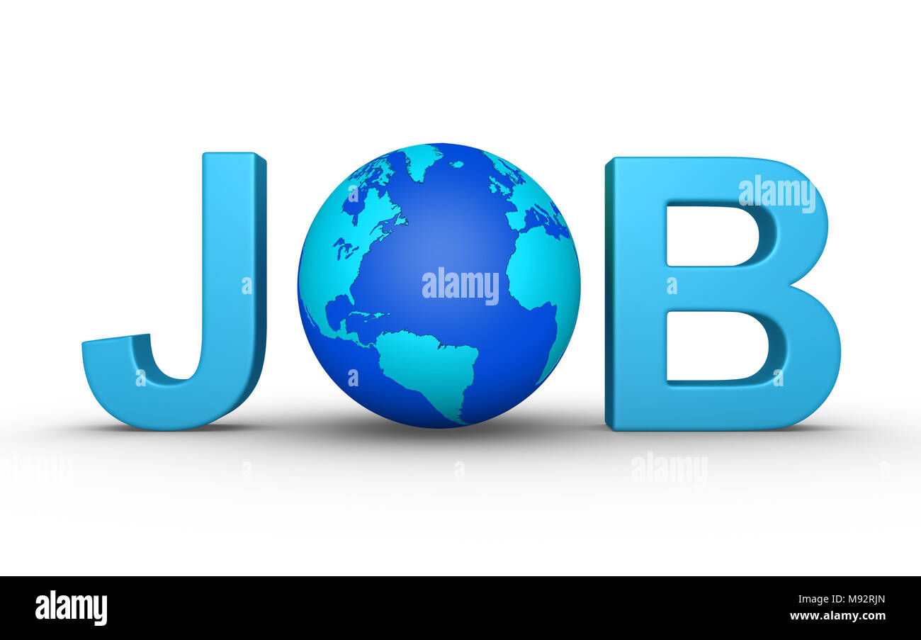 Blue job letters word hi-res stock photography and images - Alamy