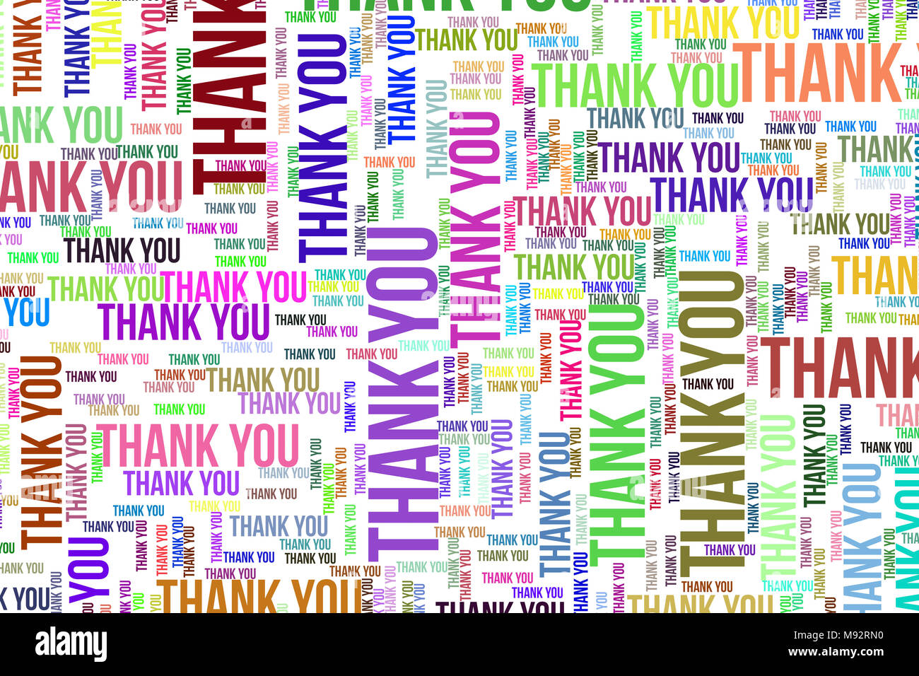 Thank You, word cloud for web page, graphic design, catalog, wallpaper ...