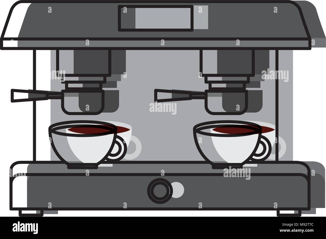 Two cups espresso in Stock Vector Images - Alamy