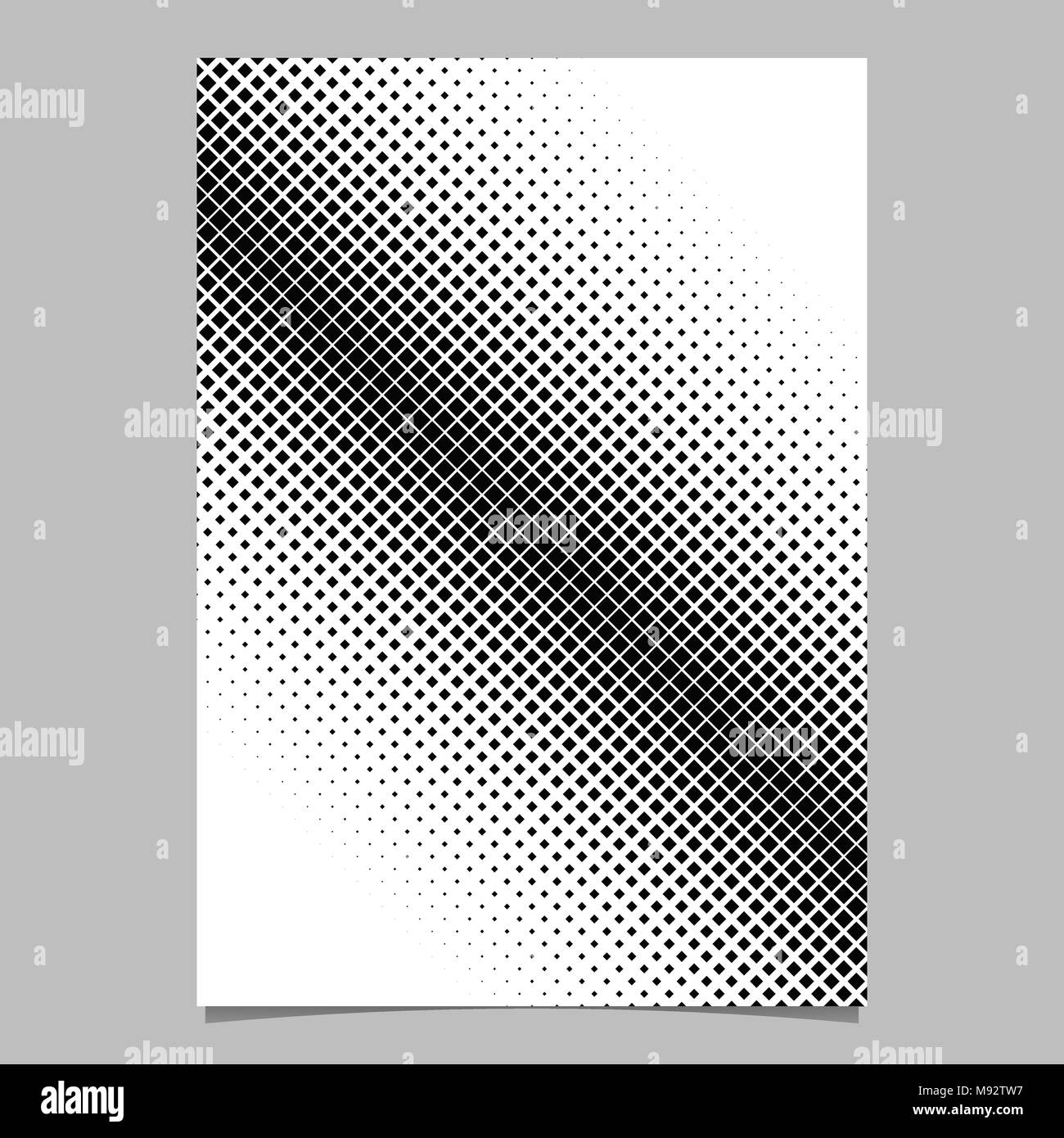 Halftone diagonal square pattern background brochure design - graphic design with diagonal ...