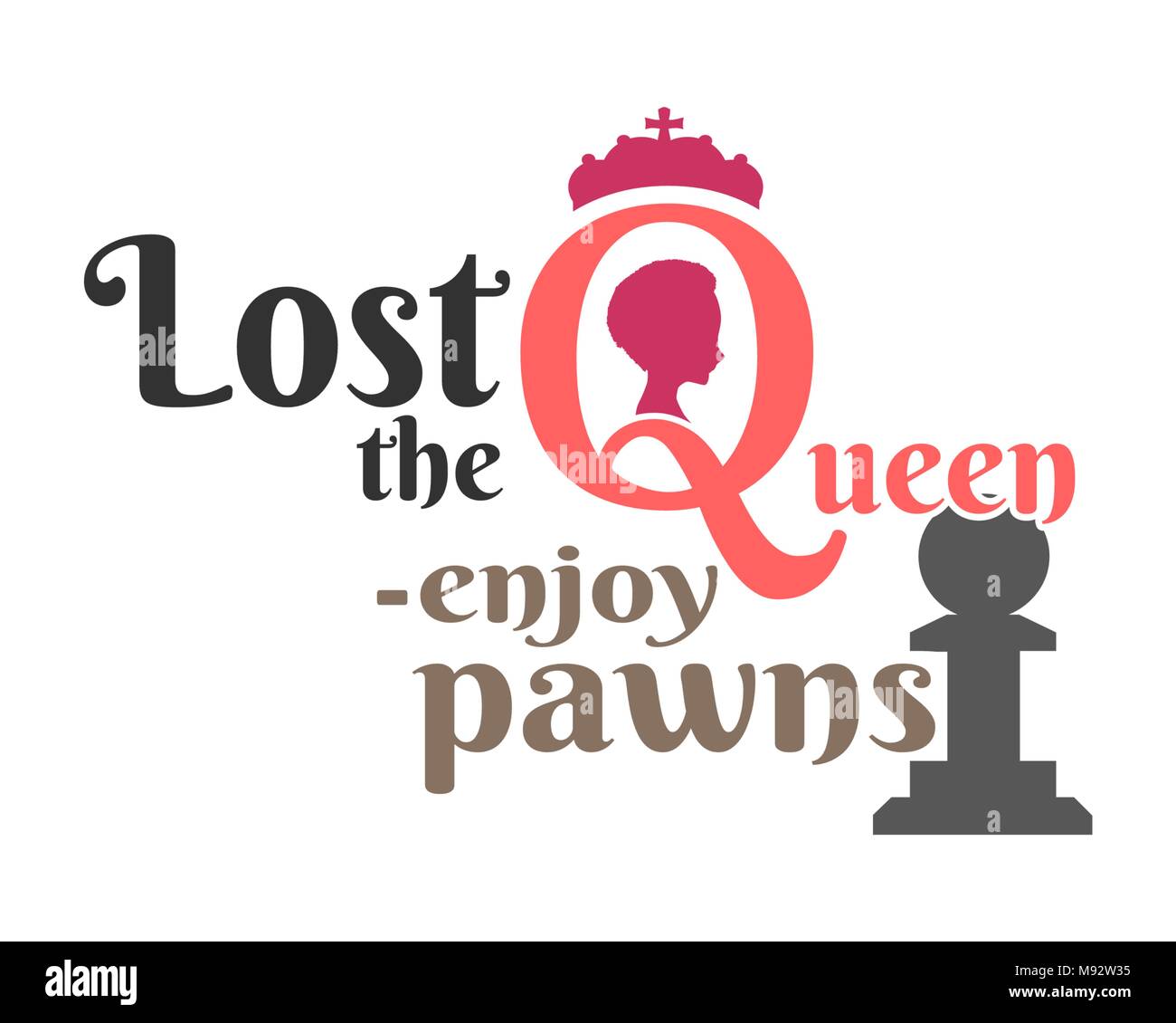 Vintage queen silhouette. Motivation quote Stock Vector Image & Art - Alamy