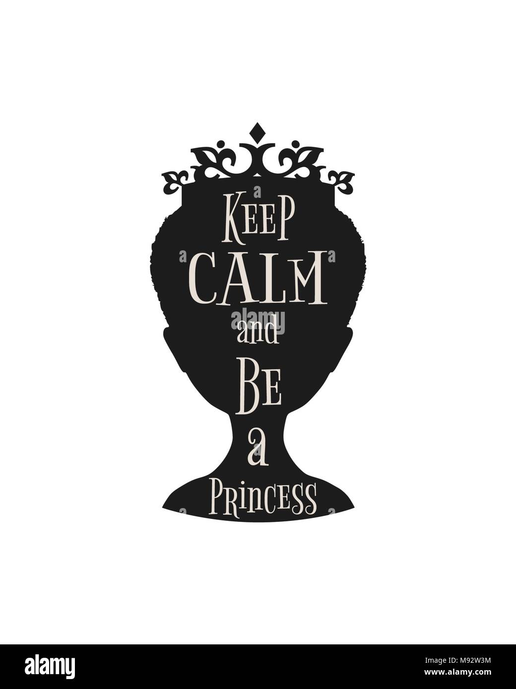 Vintage queen silhouette. Motivation quote Stock Vector Image & Art - Alamy