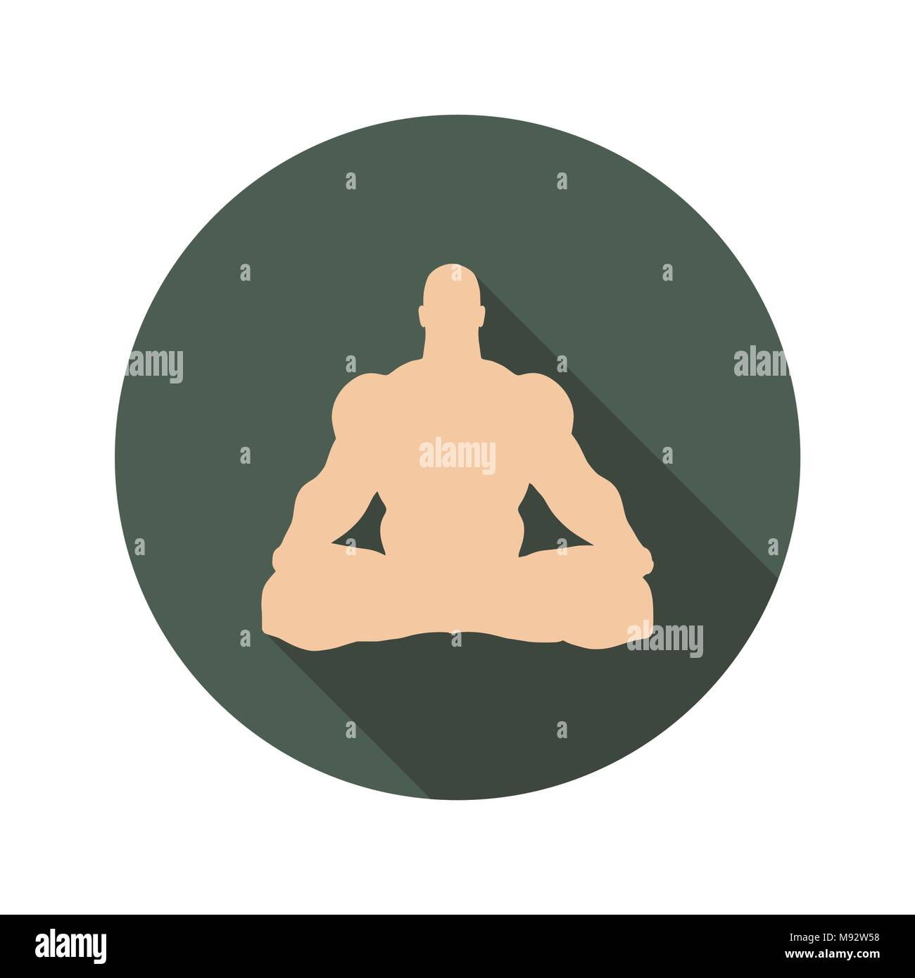 Muscular man meditation Stock Vector Image & Art - Alamy