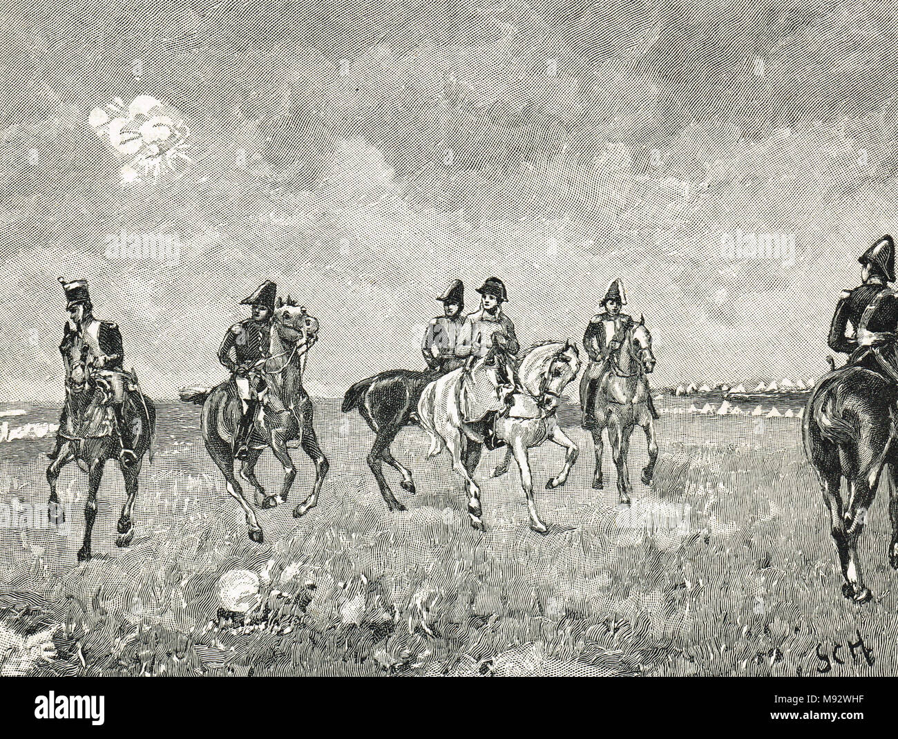 Napoleon with his officers, Boulogne-sur-Mer, 1805 Stock Photo - Alamy