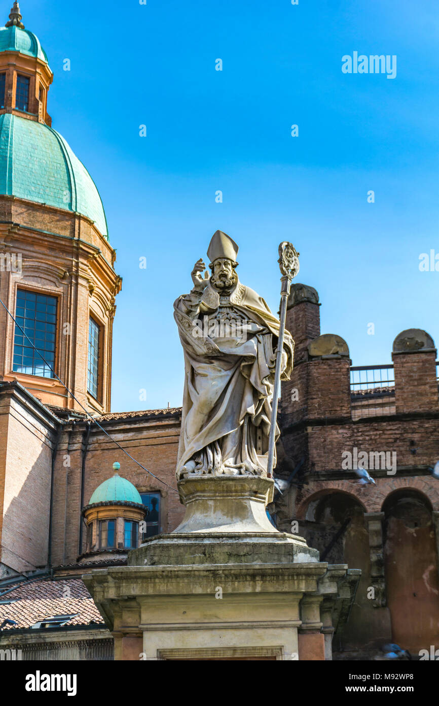 View at Saint Petronius statue in Bologna, Italy Stock Photo - Alamy