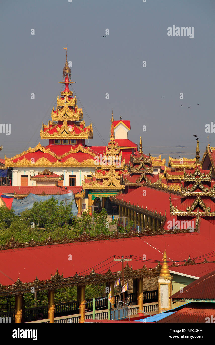 Myanmar, Mon State, Kyakkami, Yele Pagoda, buddhist shrine Stock Photo ...