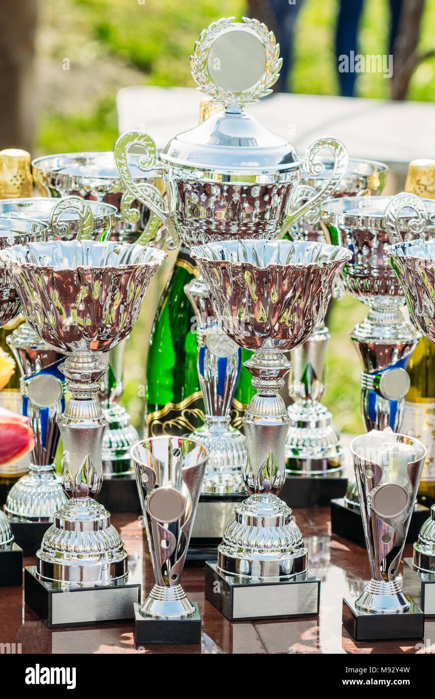 Celebration winners cups hi-res stock photography and images - Alamy