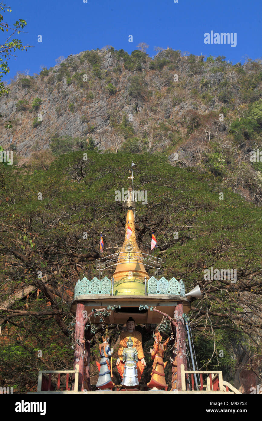 Myanmar, Kayin State, Kawgoon Cave, entrance Stock Photo - Alamy