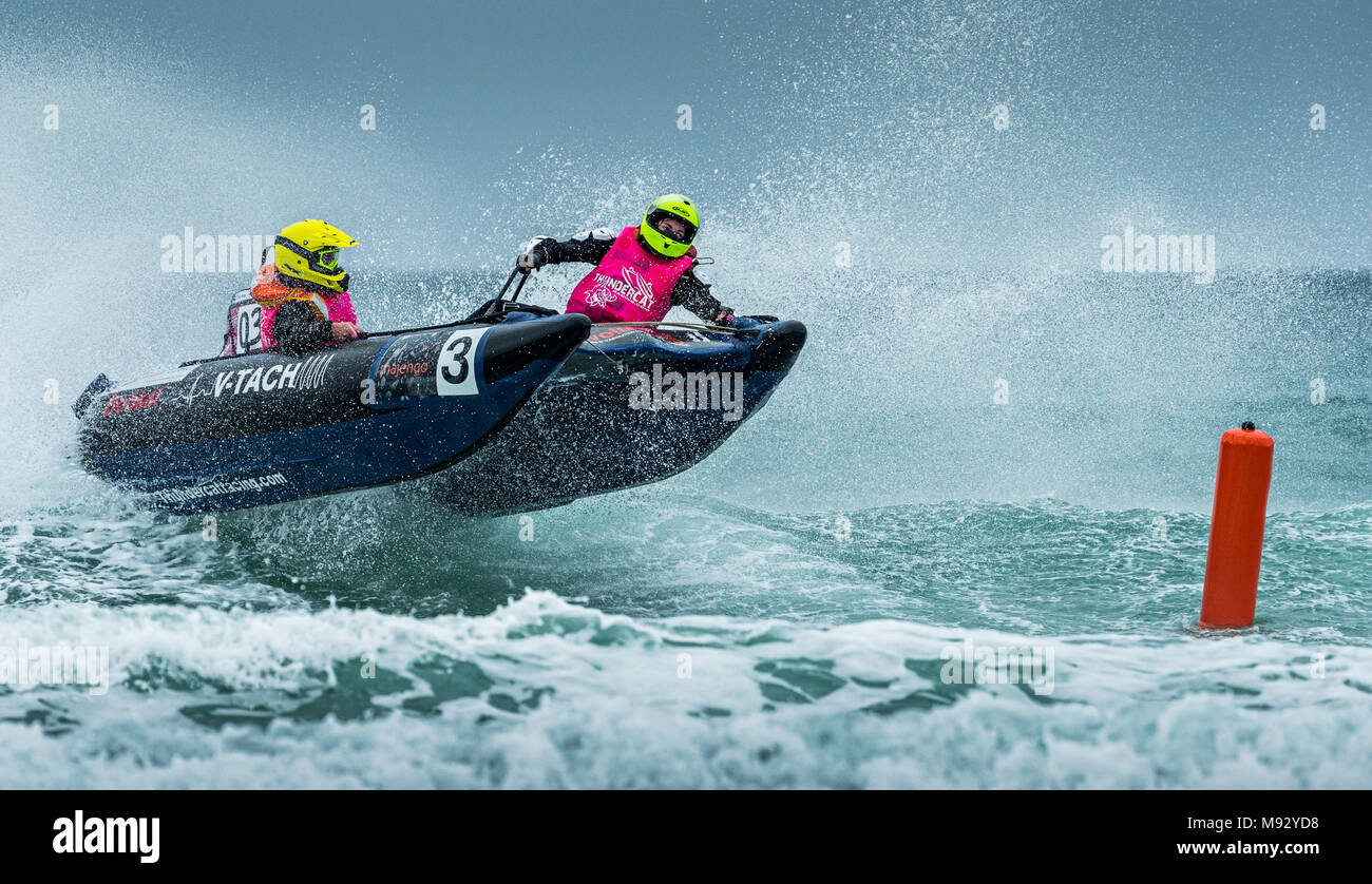 Zapcat and Thundercat racing in action Stock Photo - Alamy