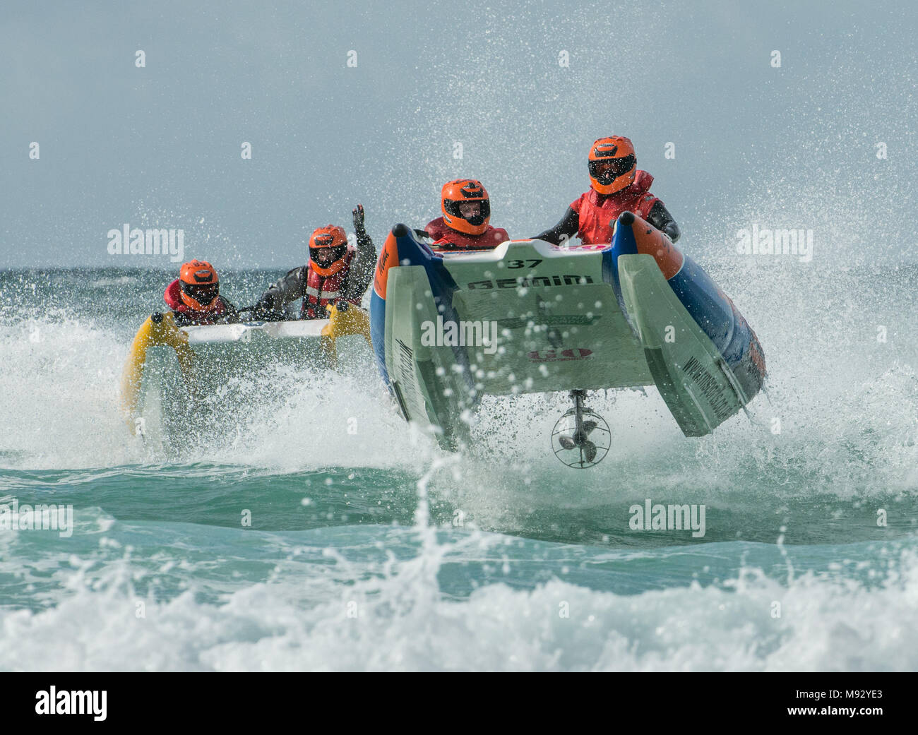 Zapcat and Thundercat racing in action Stock Photo - Alamy